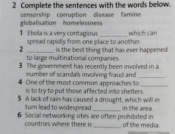Complete the sentences with the words below. | StudyX