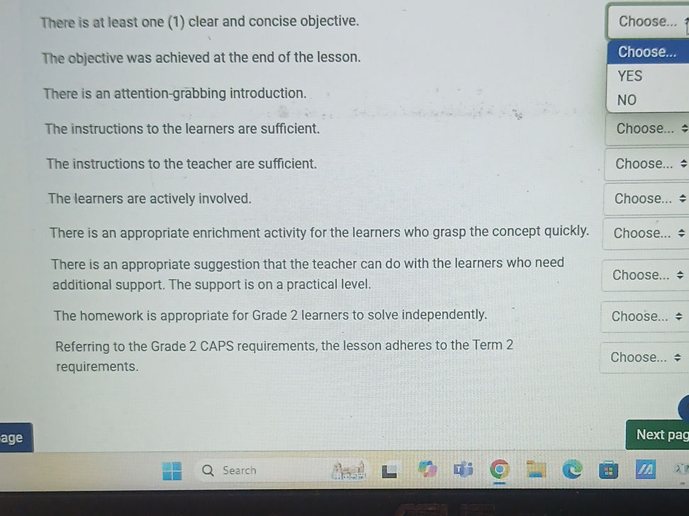 There is at least one (1) clear and concise | StudyX