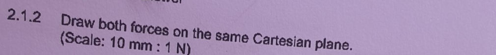 2.1.2 Draw both forces on the same Cartesian | StudyX