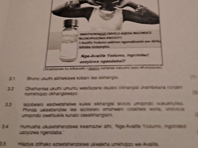 3.1 Shono ukuthi sibhekiswe kobani lesi | StudyX