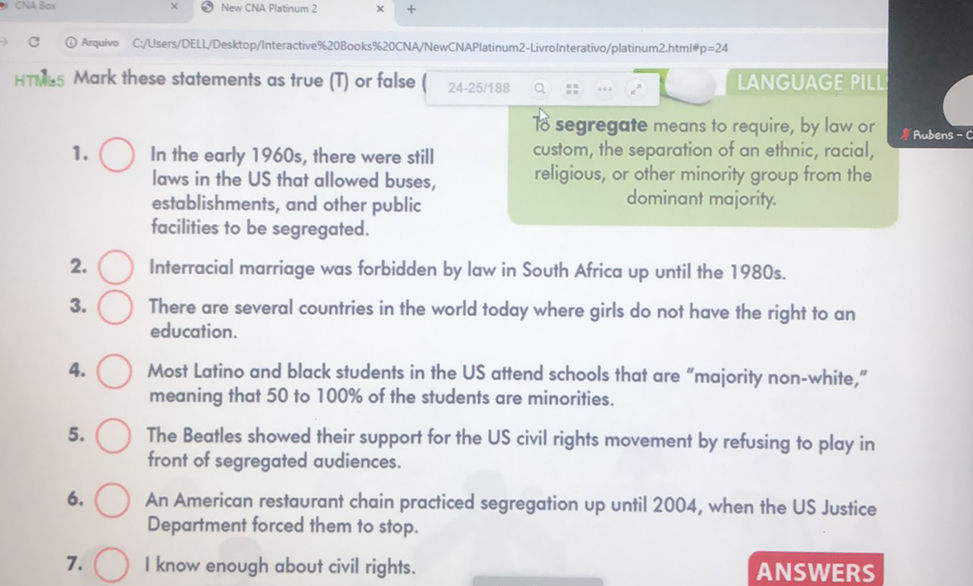 Mark these statements as true (T) or false ( | StudyX