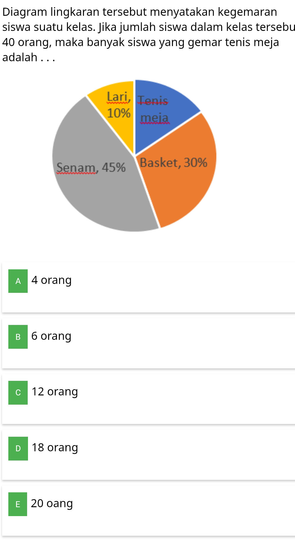 Diagram lingkaran tersebut menyatakan | StudyX