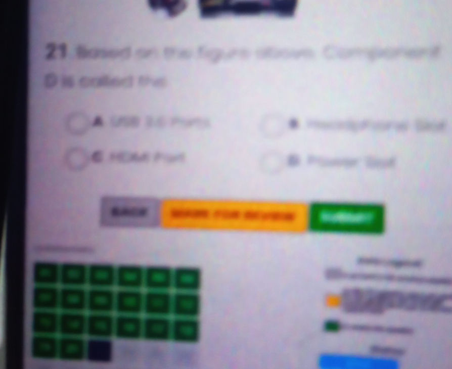 21. Based on the figure above. Component D | StudyX