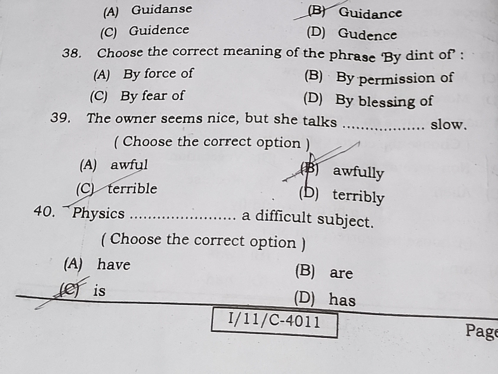 38. Choose the correct meaning of the phrase | StudyX