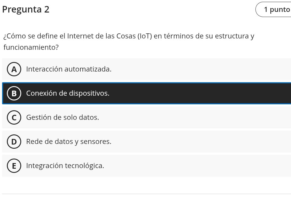 Pregunta 2 ¿Cómo se define el Internet de | StudyX