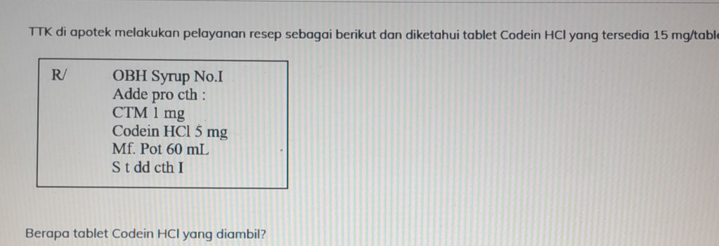 TTK di apotek melakukan pelayanan resep | StudyX