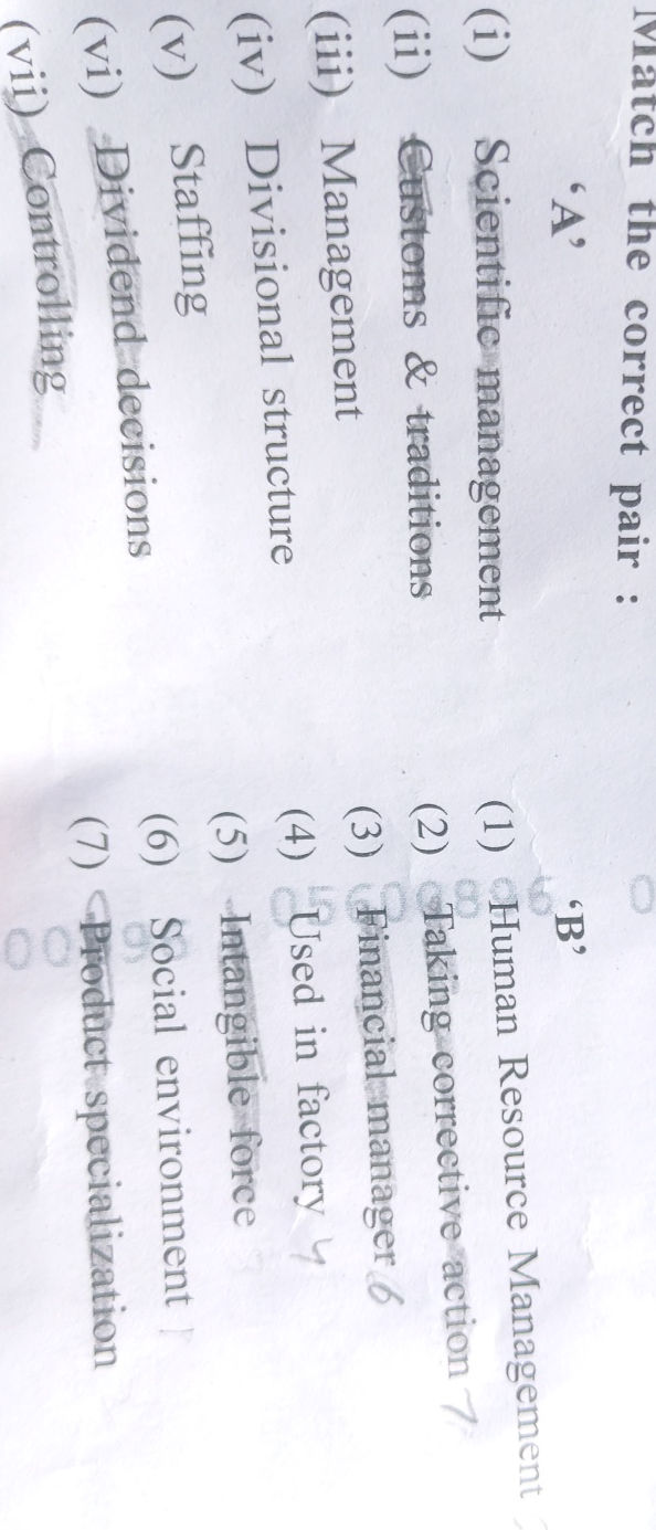 Match the correct pair : 'A' (i) Scientific | StudyX
