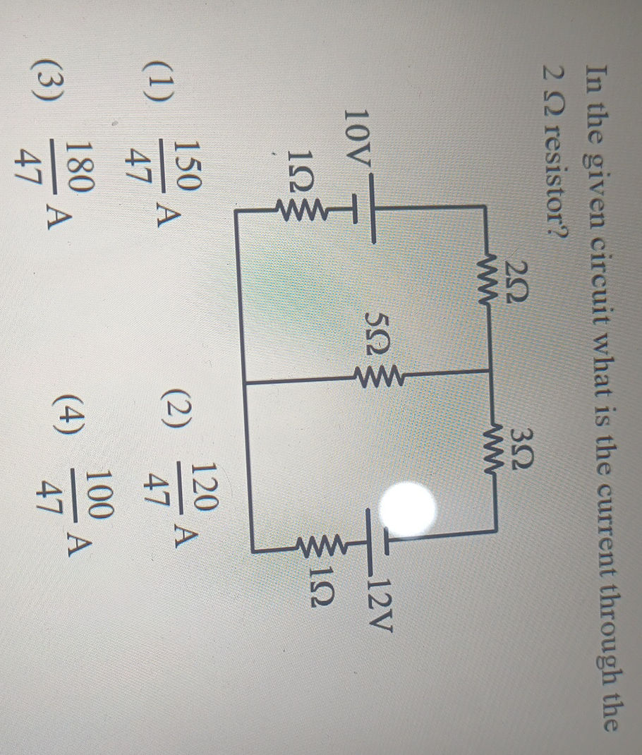 In the given circuit what is the current | StudyX