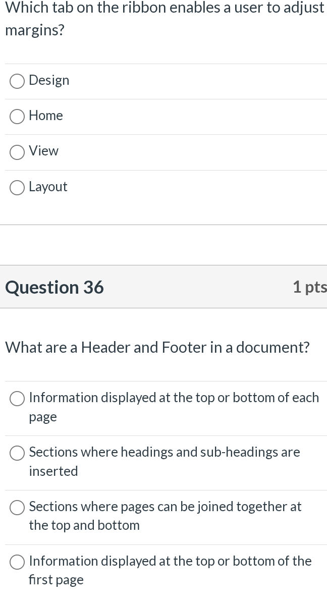 Which tab on the ribbon enables a user to | StudyX
