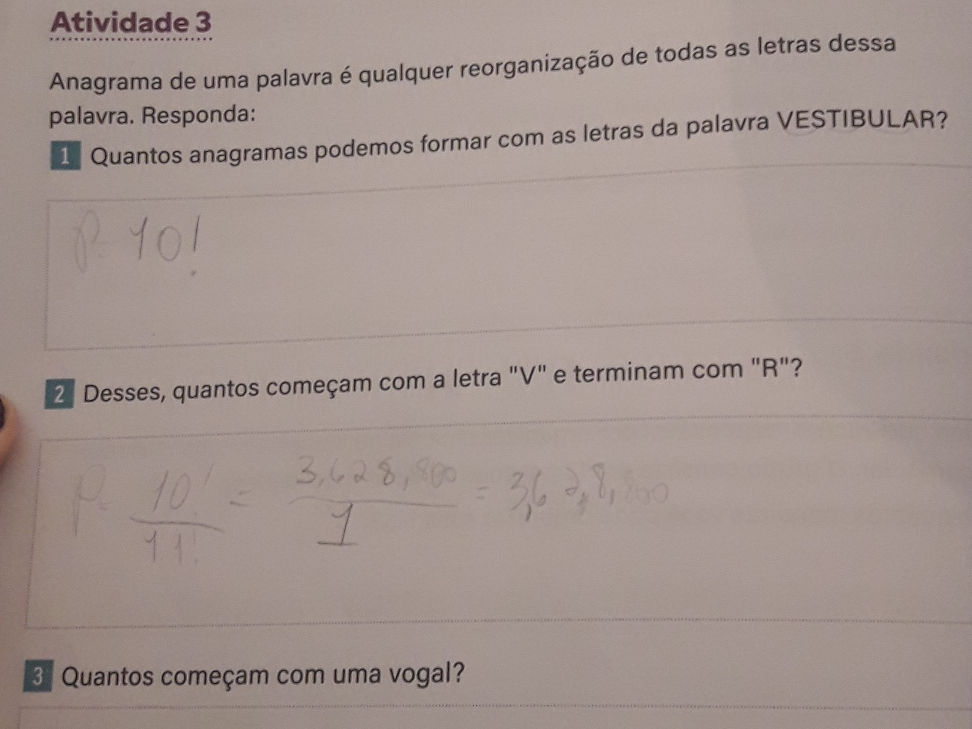 1 Quantos anagramas podemos formar com as | StudyX