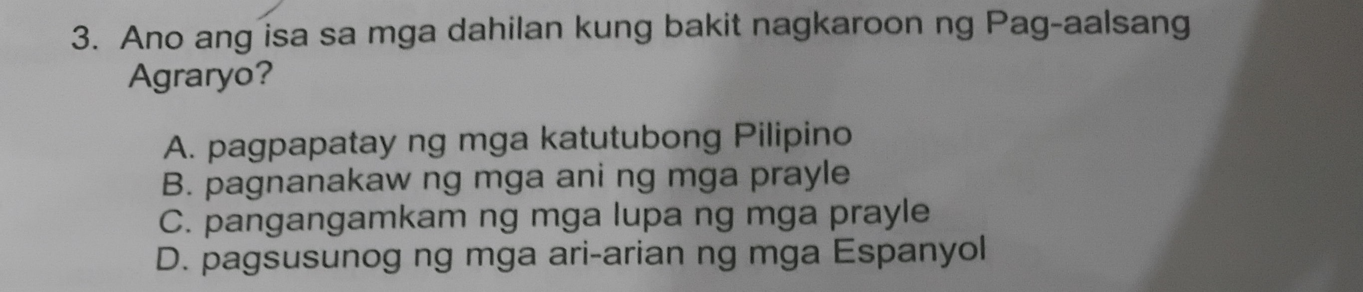 3. Ano ang isa sa mga dahilan kung bakit | StudyX
