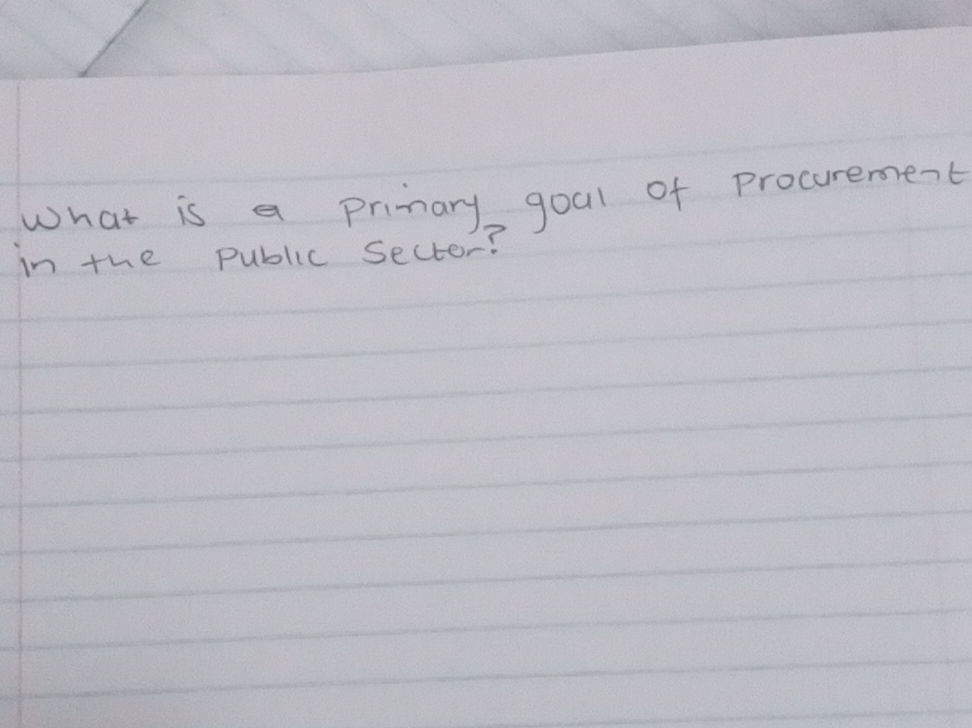 What is a primary goal of Procurement in the