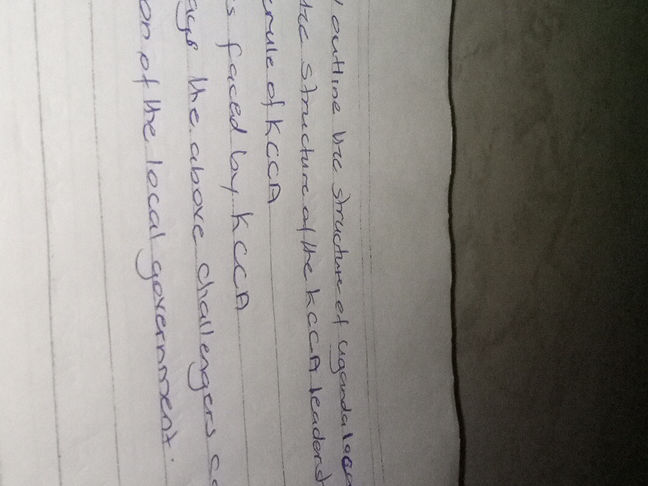 1. outline the structure of Uganda local | StudyX