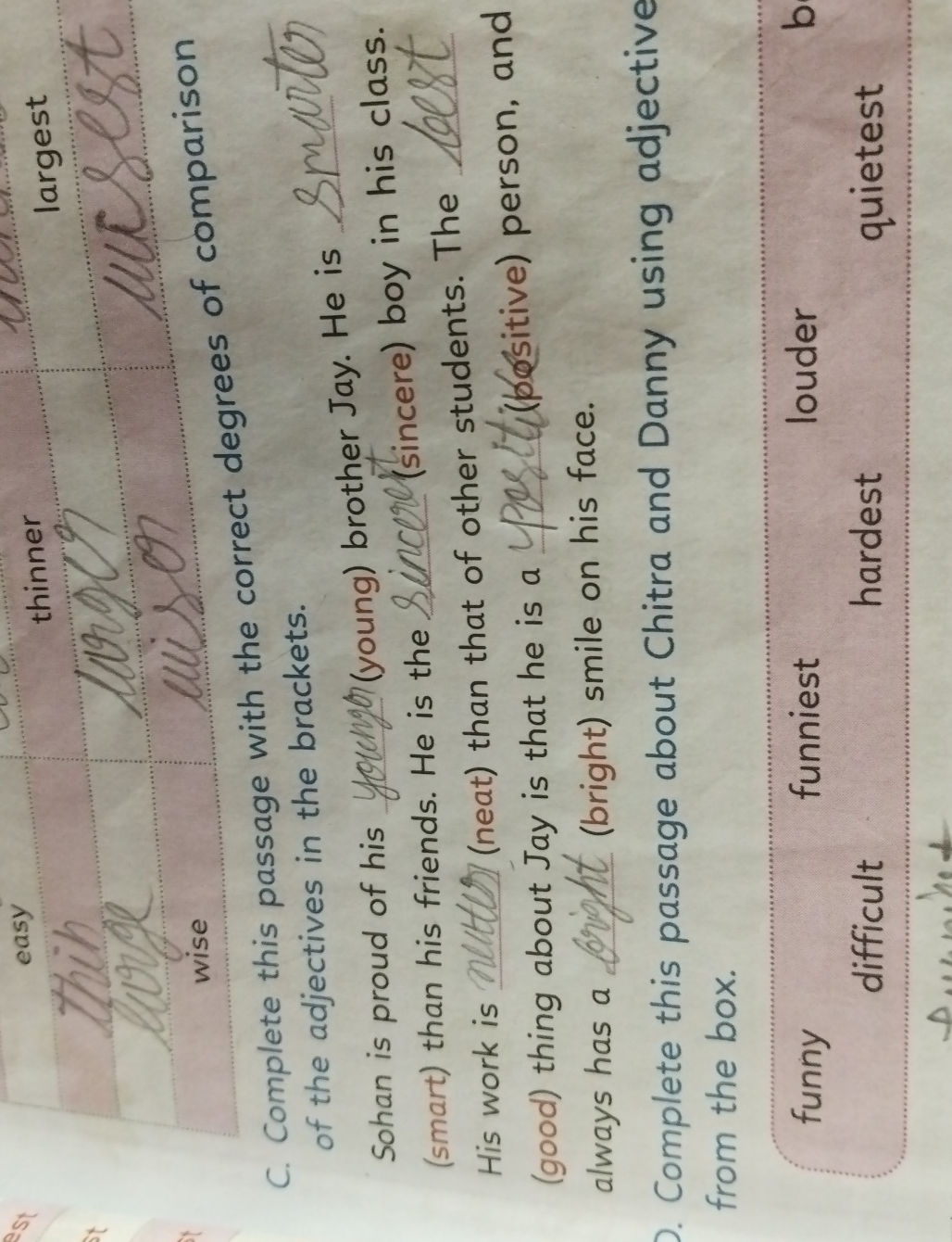 C. Complete this passage with the correct | StudyX