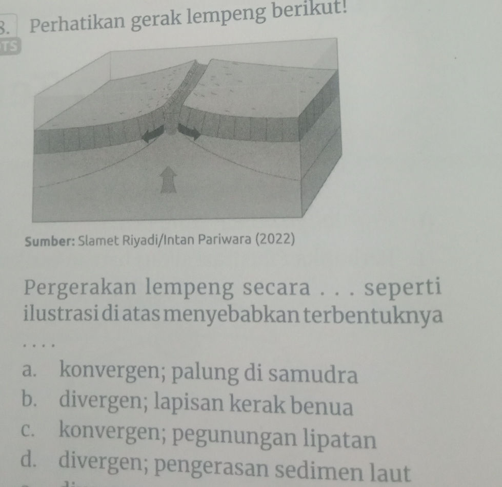3. Perhatikan gerak lempeng berikut! | StudyX