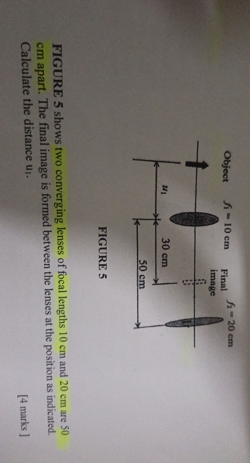 FIGURE 5 shows two converging lenses of | StudyX