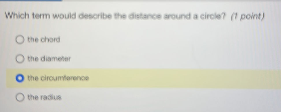 Which term would describe the distance | StudyX