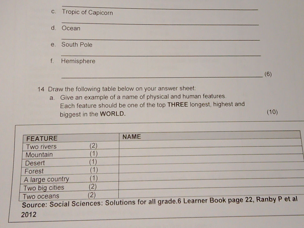 14 Draw the following table below on your | StudyX