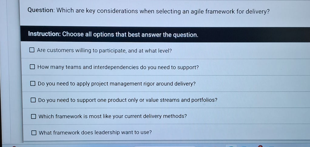 Question: Which are key considerations when | StudyX