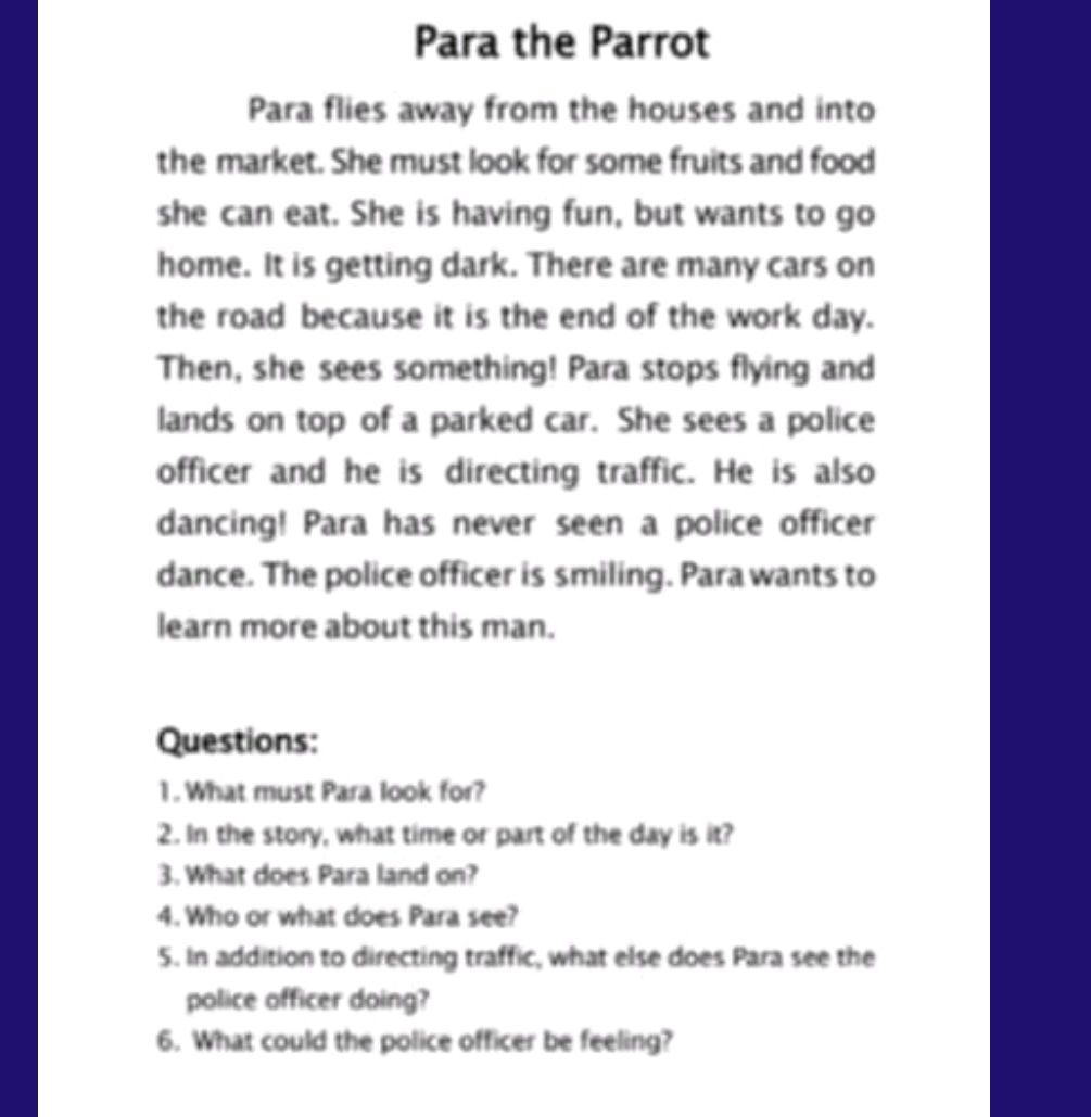 Para the Parrot Para flies away from the