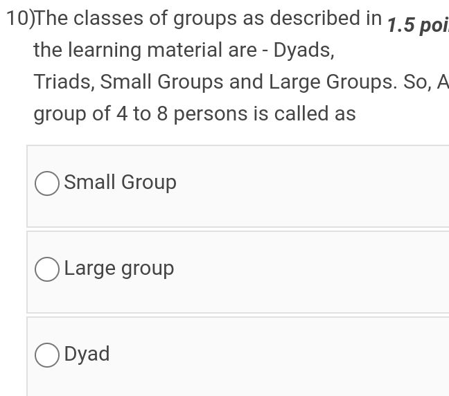 10) The classes of groups as described in | StudyX