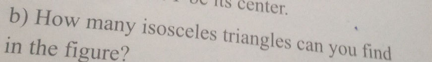 b) How many isosceles triangles can you find | StudyX