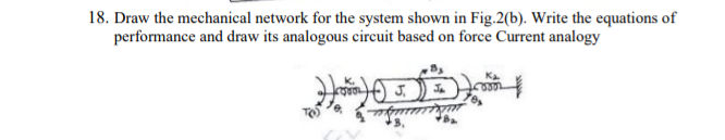18. Draw the mechanical network for the | StudyX