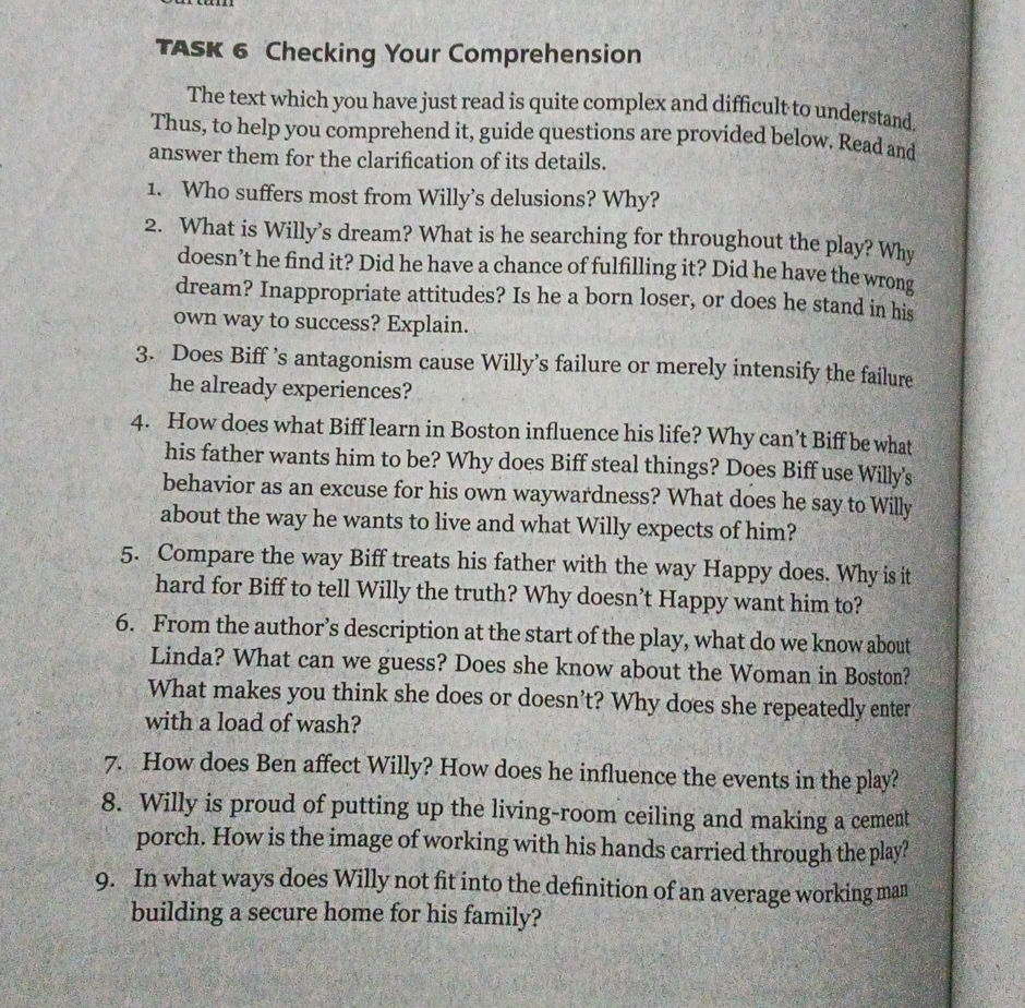 1. Who suffers most from Willy's delusions? | StudyX