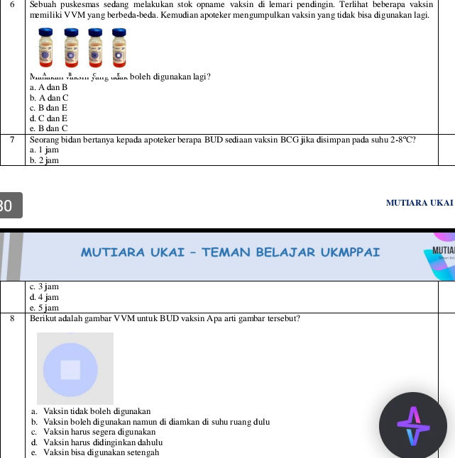 6. Sebuah puskesmas sedang melakukan stok | StudyX