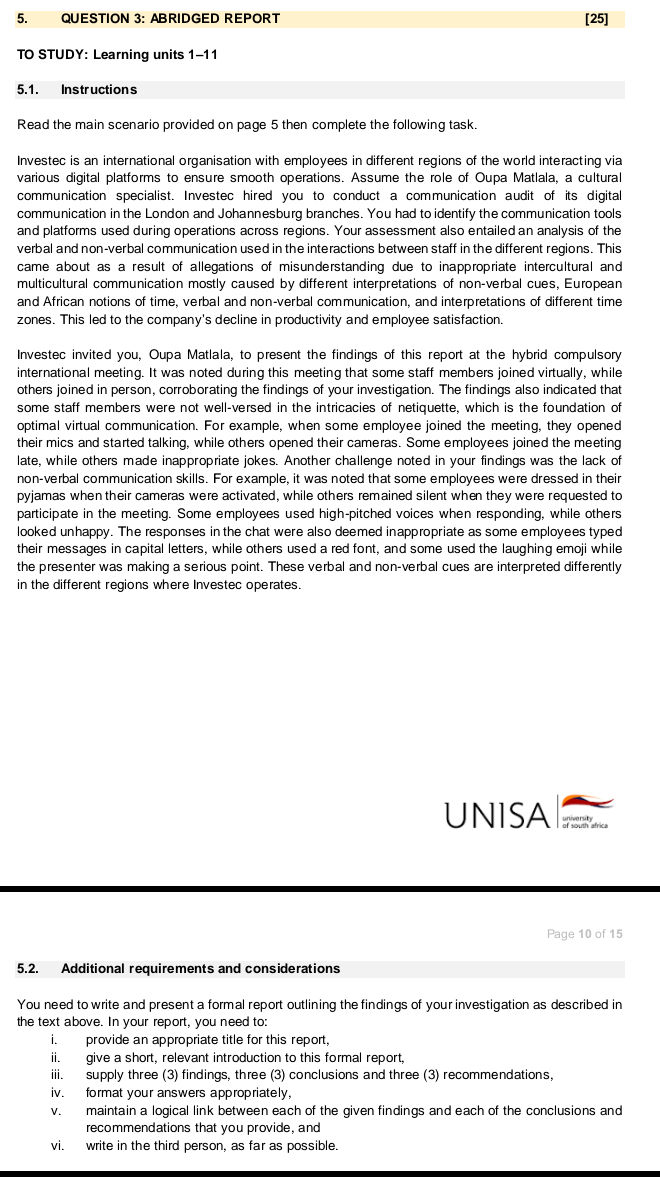 5. QUESTION 3: ABRIDGED REPORT TO STUDY: | StudyX