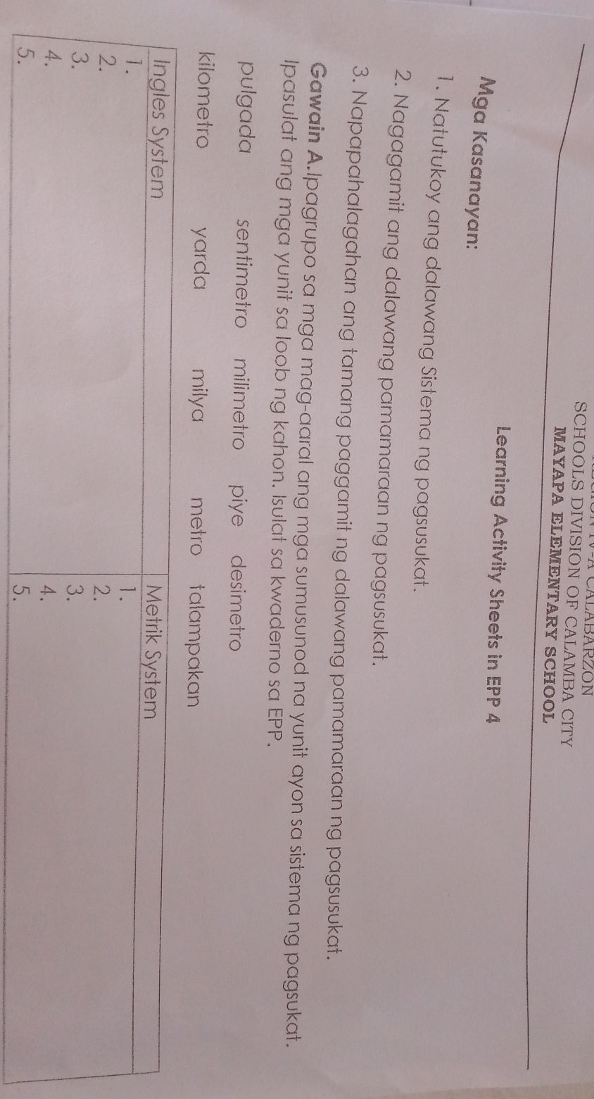 Gawain A. Ipagrupo sa mga mag-aaral ang mga | StudyX