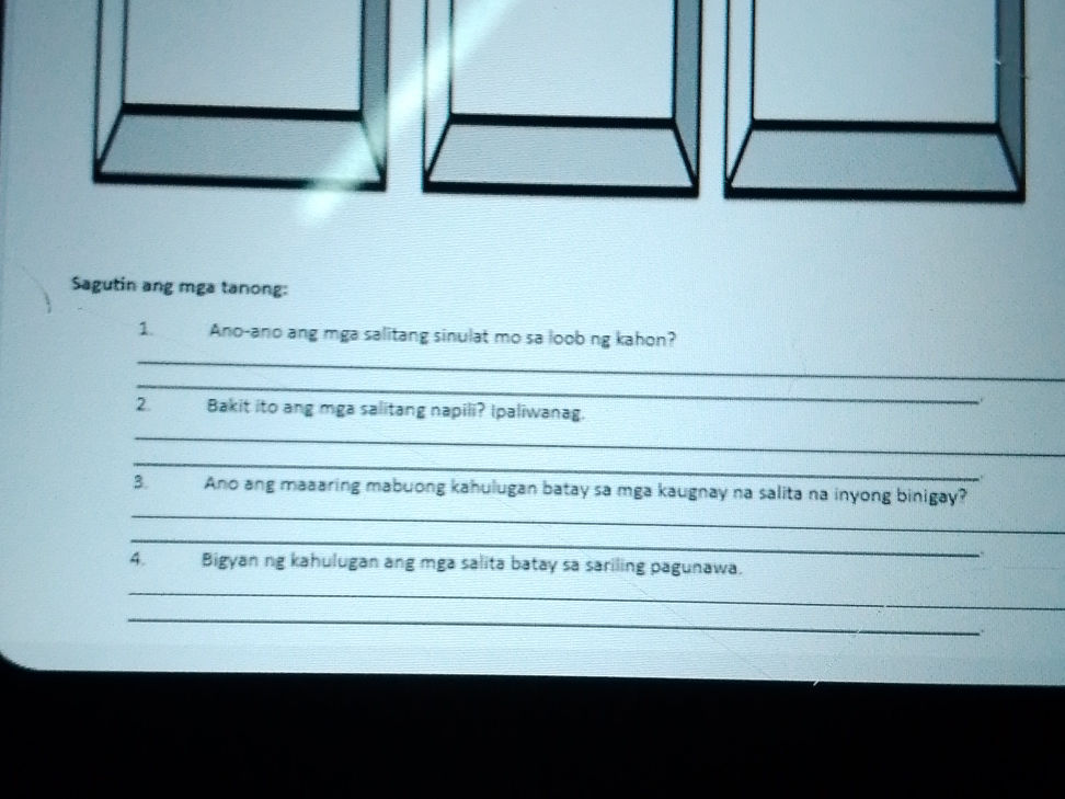 Sagutin ang mga tanong: 1. Ano-ano ang mga | StudyX
