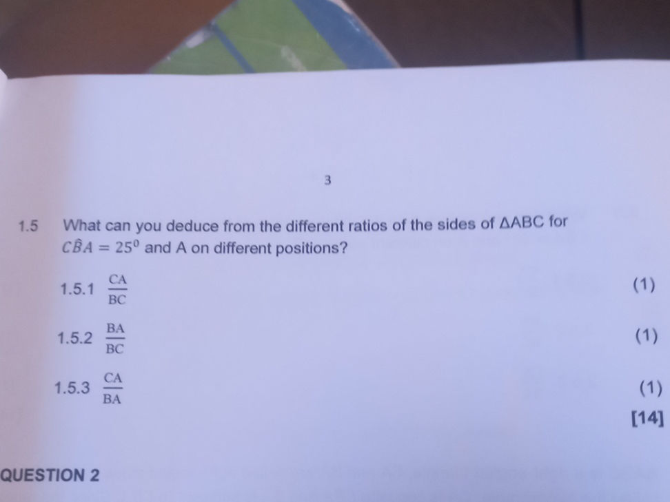 1.5 What can you deduce from the different | StudyX