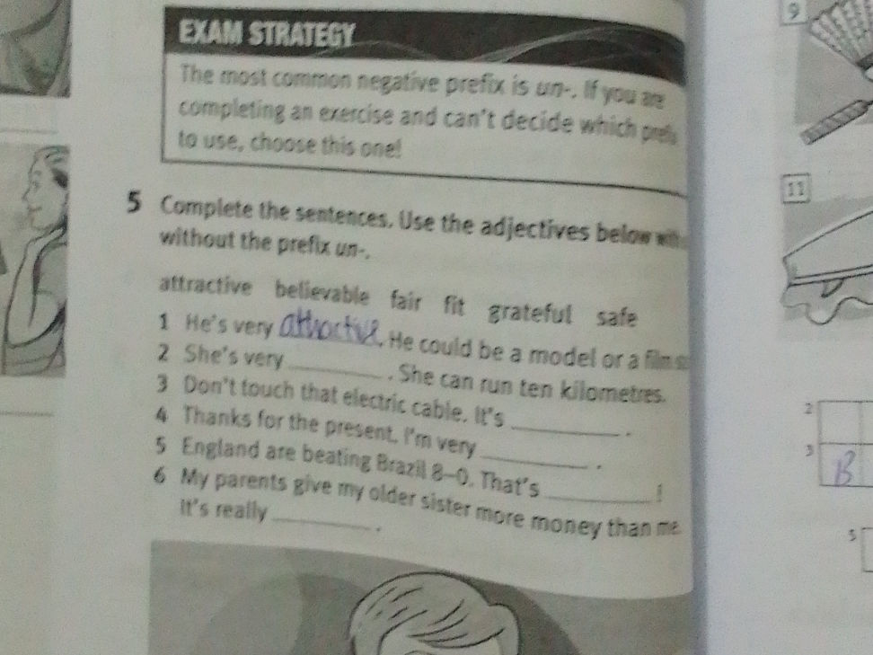 5 Complete the sentences. Use the adjectives | StudyX