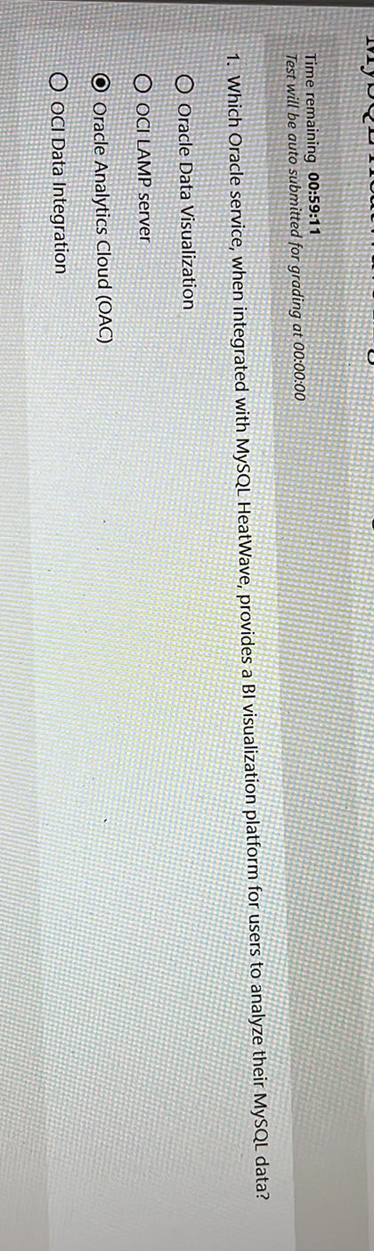 1. Which Oracle service, when integrated | StudyX