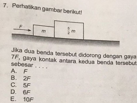 7. Perhatikan gambar berikut! F | | | | | StudyX