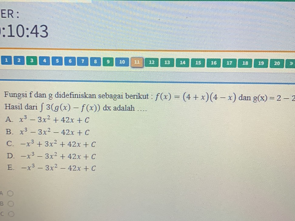 Fungsi f dan g didefiniskan sebagai berikut: | StudyX