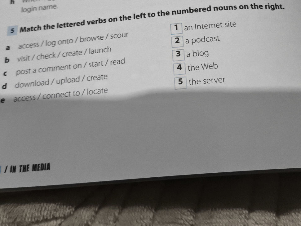 5 Match the lettered verbs on the left to | StudyX