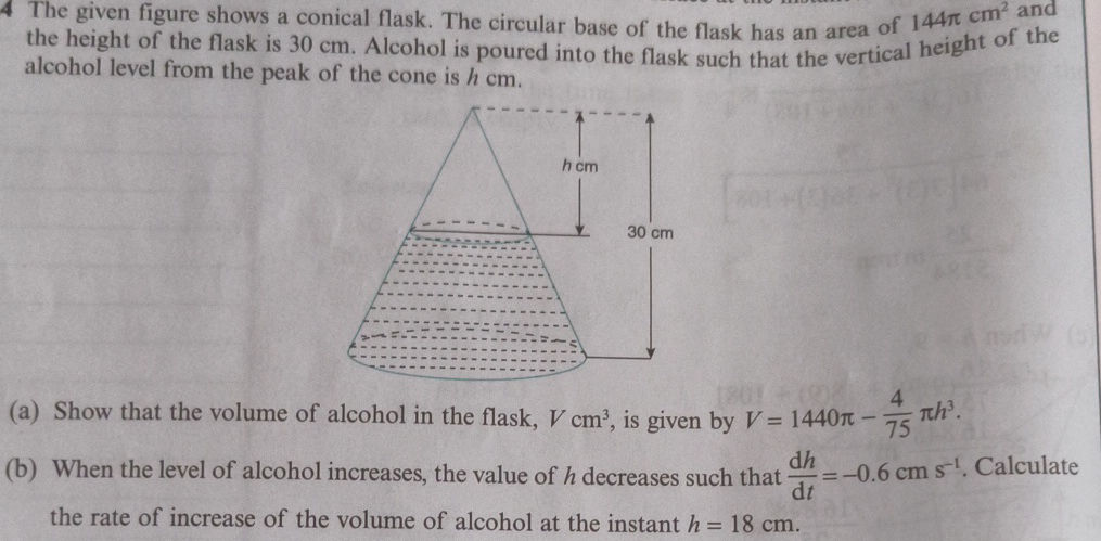 The given figure shows a conical flask. The | StudyX