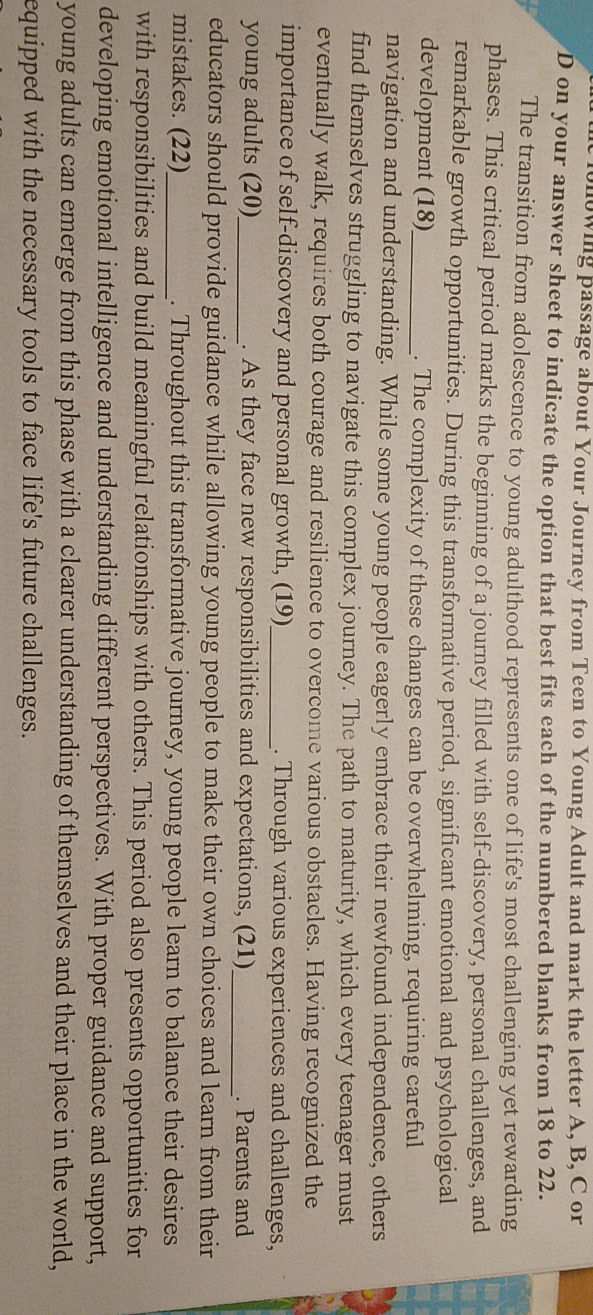 Read the following passage about Your | StudyX