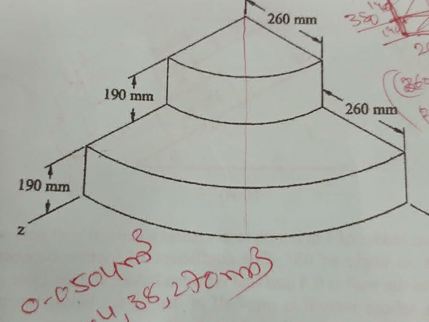 The image shows a 3D shape with dimensions | StudyX