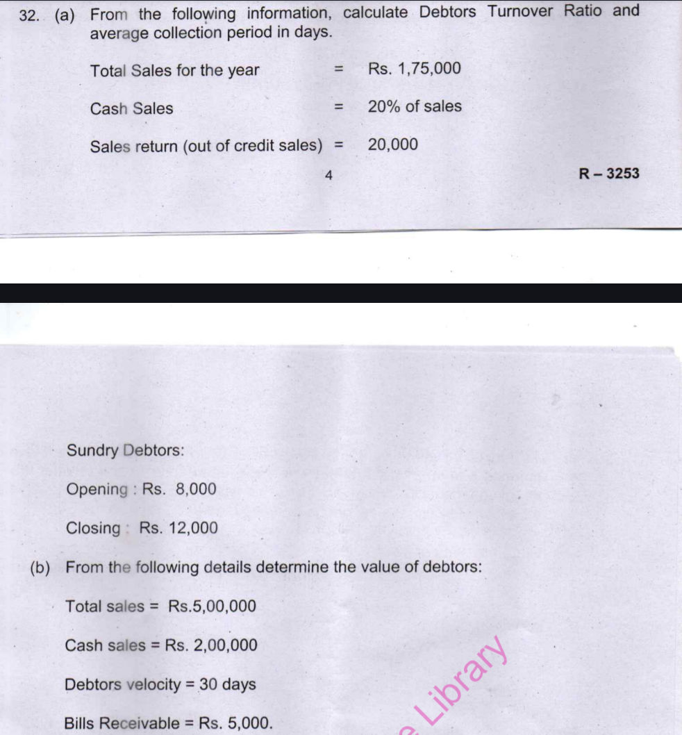 32. (a) From the following information, | StudyX
