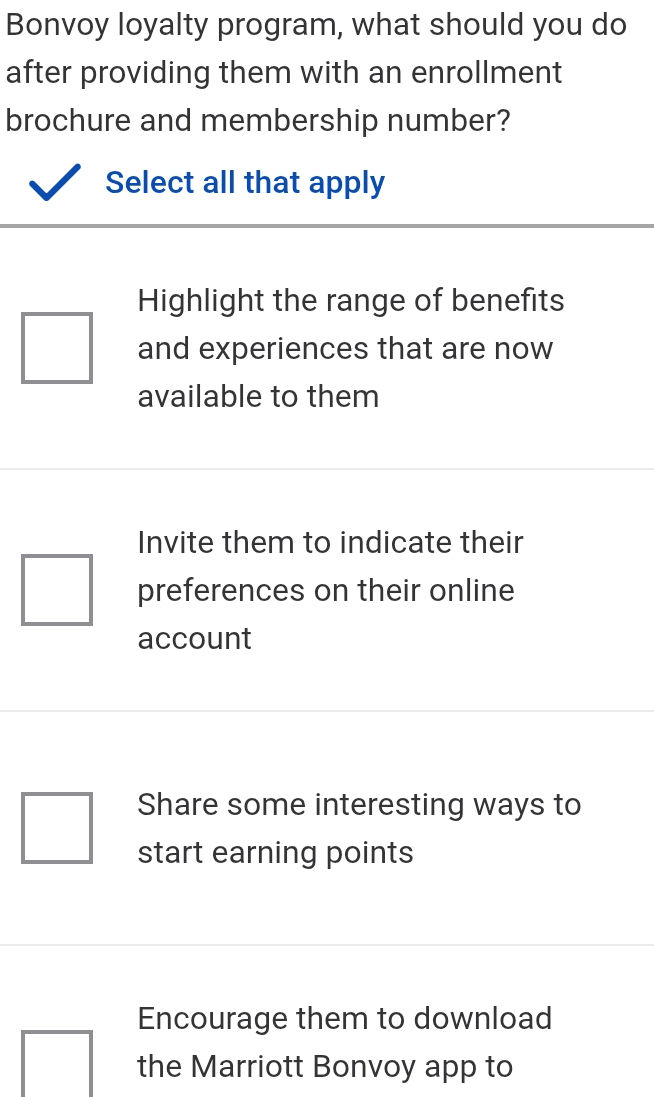 Bonvoy loyalty program, what should you do | StudyX