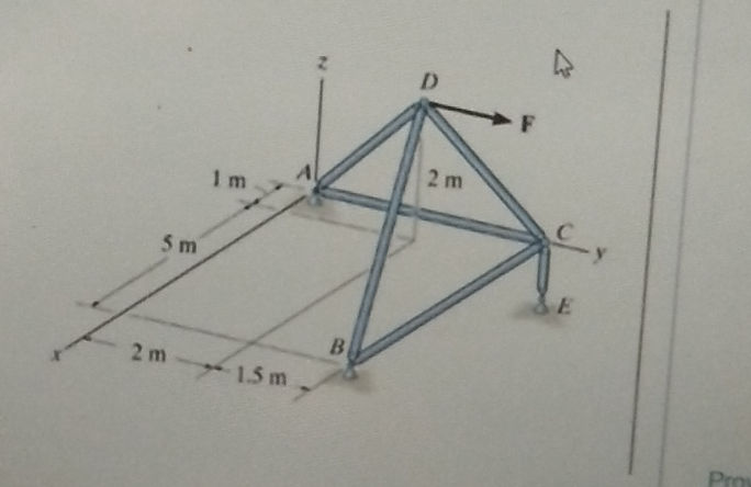 The image shows a 3D truss structure with | StudyX
