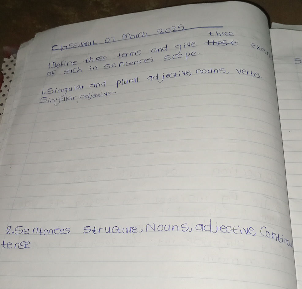 1. Define these terms and give these of each | StudyX