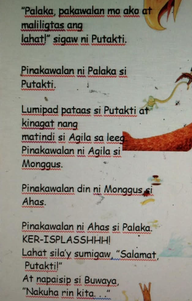 "Nakuha rin kita!" sabi ni Palaka. "Malas mo | StudyX