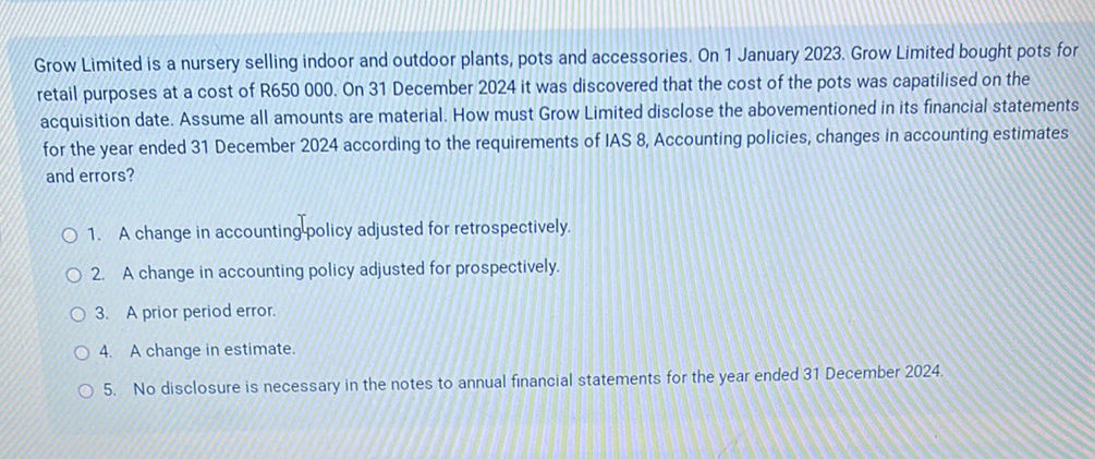 Grow Limited is a nursery selling indoor and | StudyX