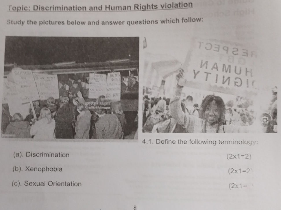 Topic: Discrimination and Human Rights | StudyX