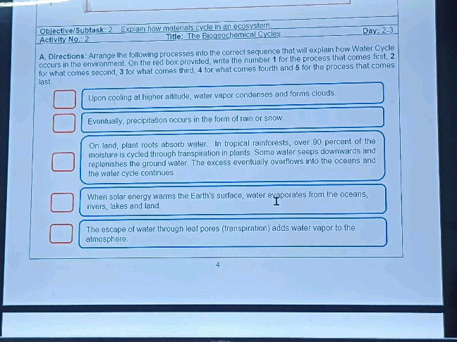 A. Directions: Arrange the following | StudyX