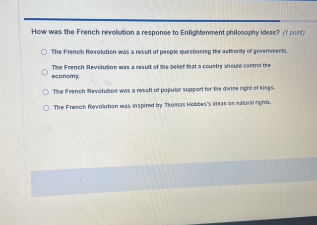 How was the French revolution a response to